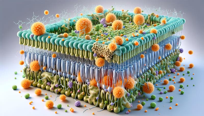AI-generated Illustration of the Model of Cell Membrane Stock ...