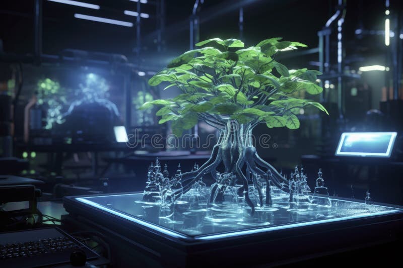 AI-generated Illustration of a Model of a Tree in an Advanced ...