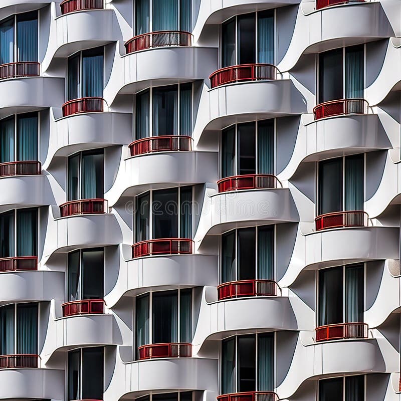 AI Generated Illustration of a Modern, Abstract-designed Building with ...