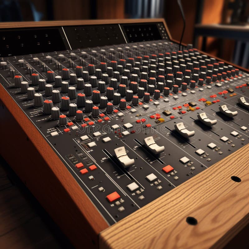 AI Generated Illustration of a Modern Electronic Mixer, Situated in a ...