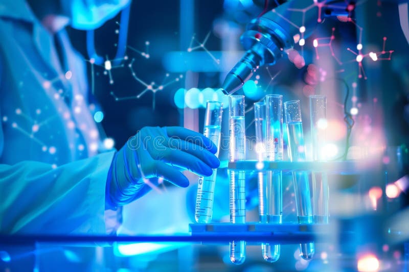 AI Generated Illustration of Modern Lab Research with Scientist ...