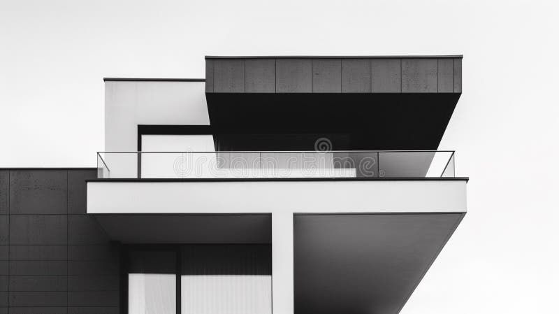 AI-generated Illustration of Modern Minimalist Architecture with ...