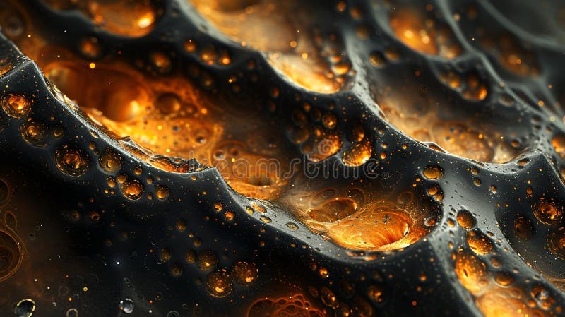 AI Generated Illustration of Molten Metal with Bubbles and Texture ...