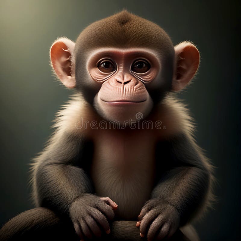 AI Generated Illustration of the Monkey Stock Illustration ...