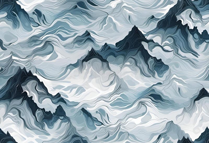 AI Generated Illustration of Monochrome Abstract Art Canvas Print with ...