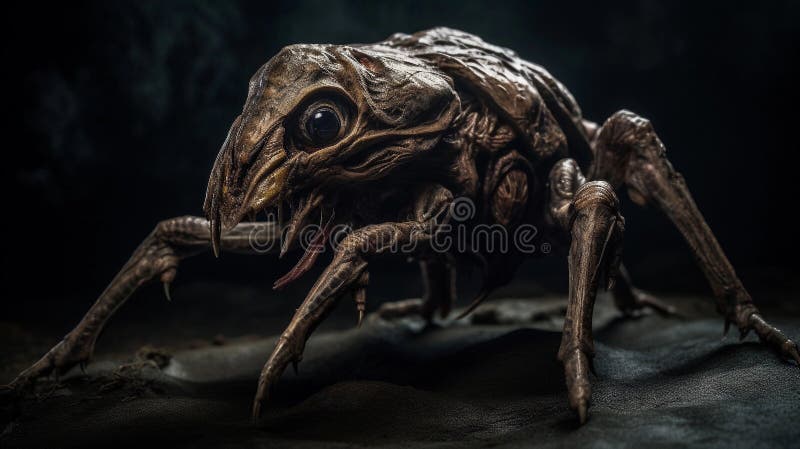 AI Generated Illustration of a Monster Insect with Long Spindly Legs, a ...