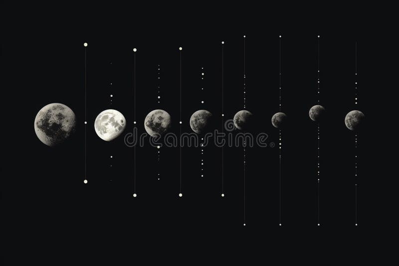 AI Generated Illustration of the Moon in Different Stages of an Eclipse ...