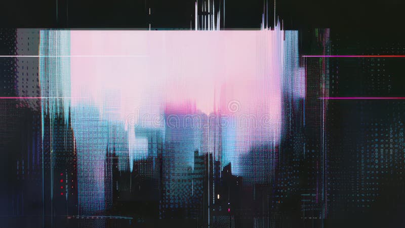 AI Generated Illustration of Multicolored Glitch Background with High ...