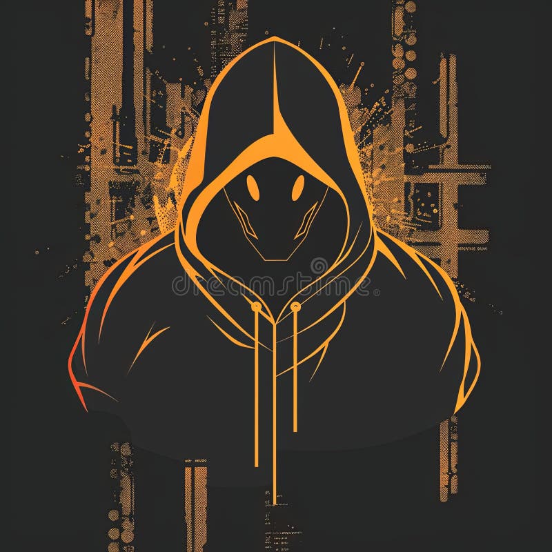 AI Generated Illustration of a Mysterious Hooded Figure Logo Design ...