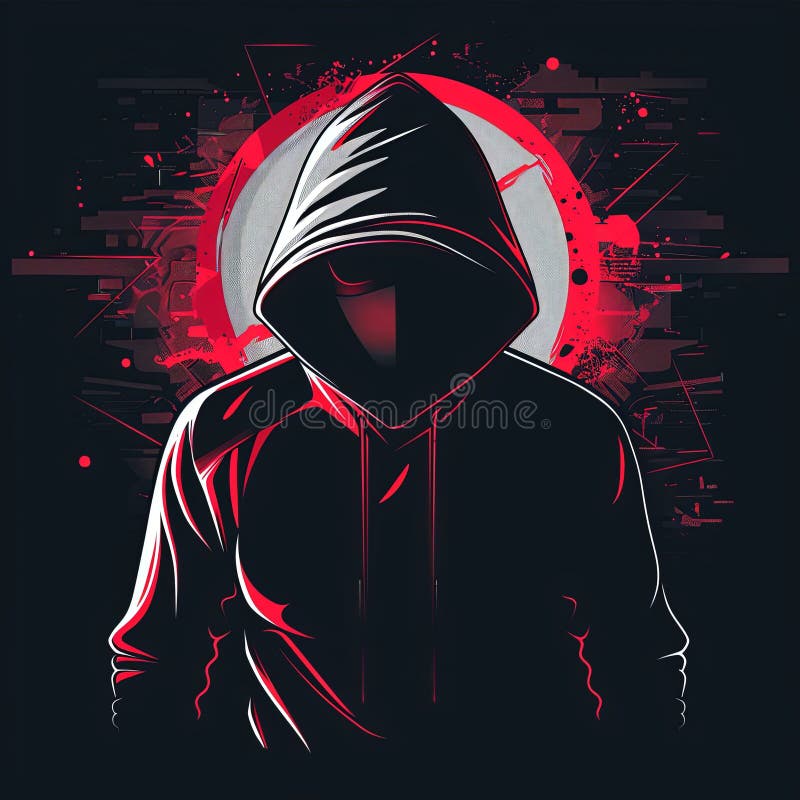AI Generated Illustration of a Mysterious Hooded Figure Logo Design ...
