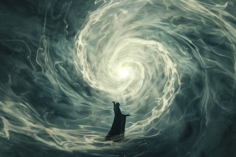 AI Generated Illustration of a Mystical Figure Standing before a ...