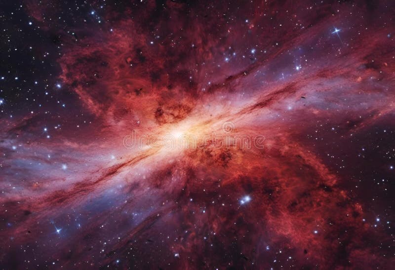 AI Generated Illustration of a Nebula in Deep Space with Vibrant Colors ...