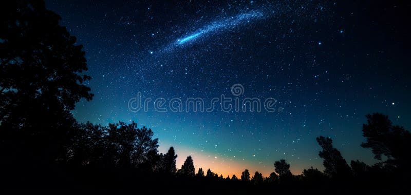AI Generated Illustration of a Night Sky Illuminated by a Multitude of ...