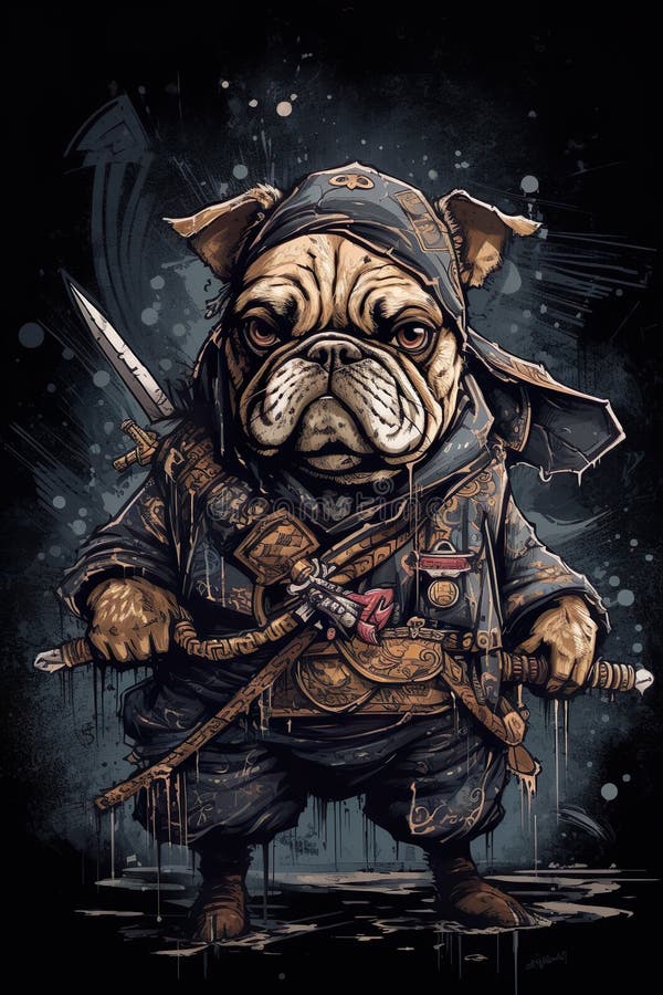 Samurai Bulldog Stock Illustrations – 21 Samurai Bulldog Stock ...