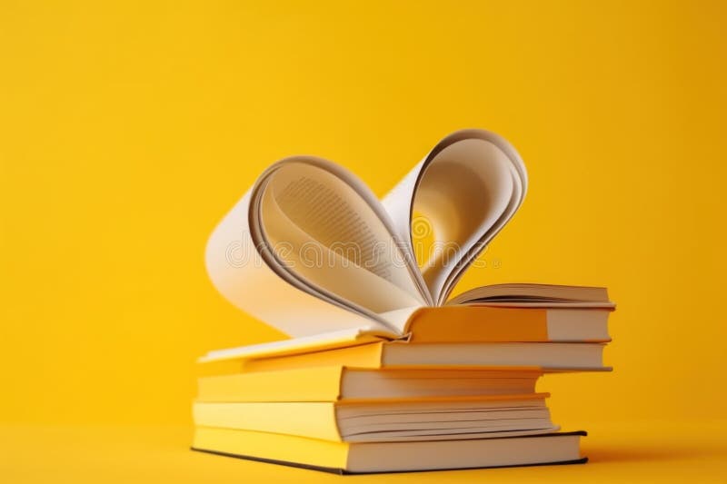 AI Generated Illustration of an Open Book with Folded Pages on Top of a ...