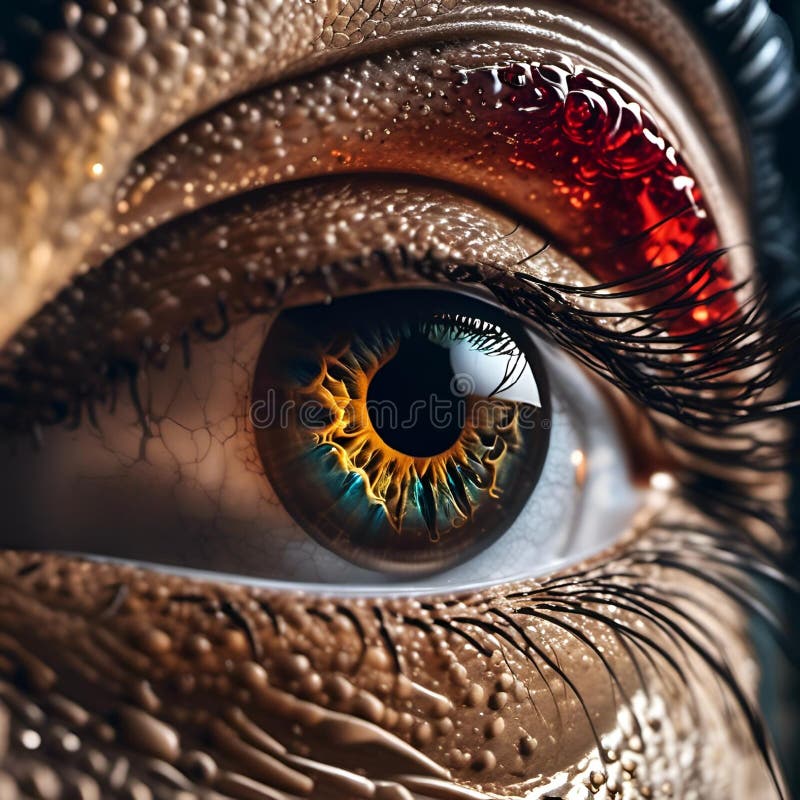 AI Generated Illustration of an Open Eye Creating a Unique and ...