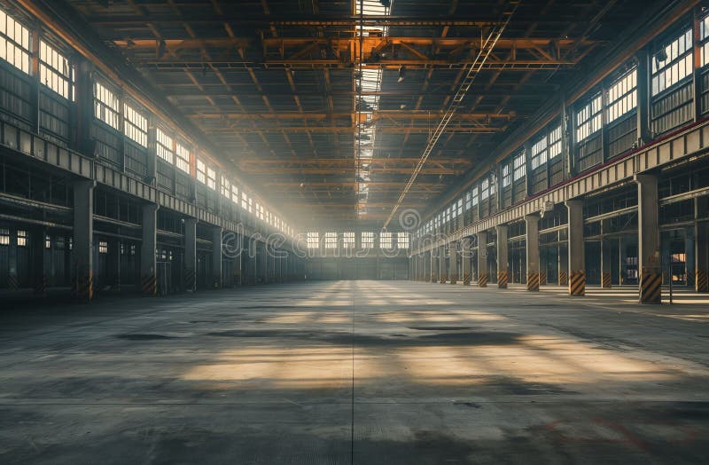 AI Generated Illustration of an Open Factory Building Stock ...