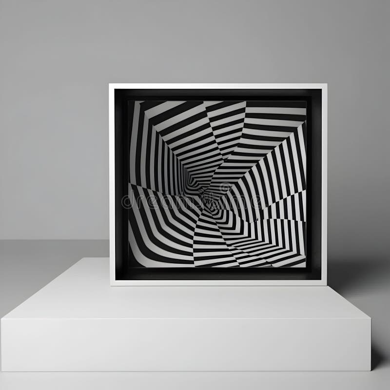 AI Generated Illustration of an Optical Illusion of an Abstract Design ...