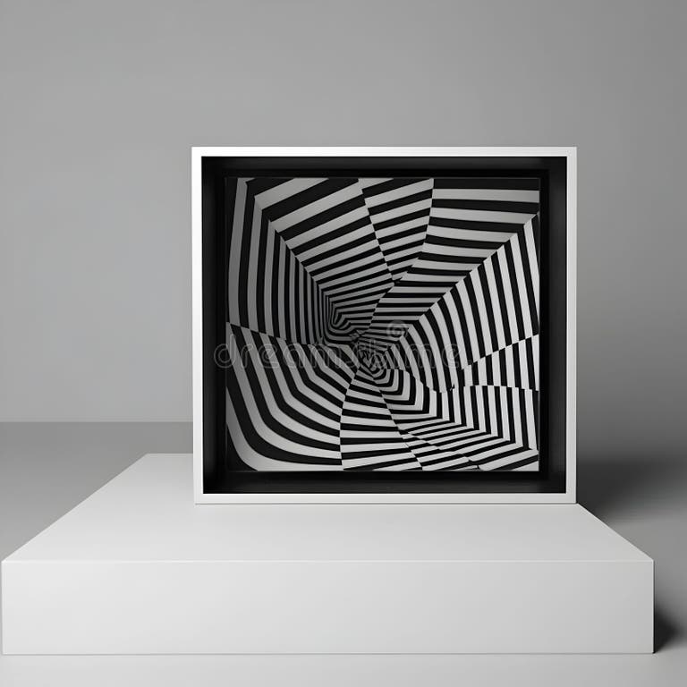 AI Generated Illustration of an Optical Illusion of an Abstract Design ...