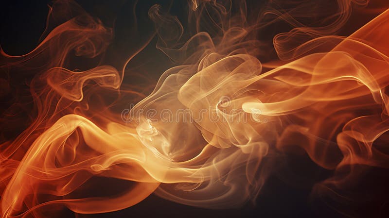 An Image of Orange Smoke Rising from a Fire Hydrant Stock Photo - Image ...