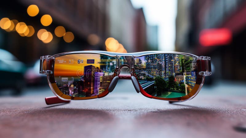 AI Generated Illustration of a Pair of Sunglasses with the Reflection ...