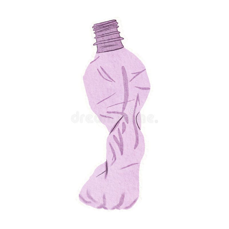 AI-generated Illustration of a Pastel Purple Plastic Bottle with a ...
