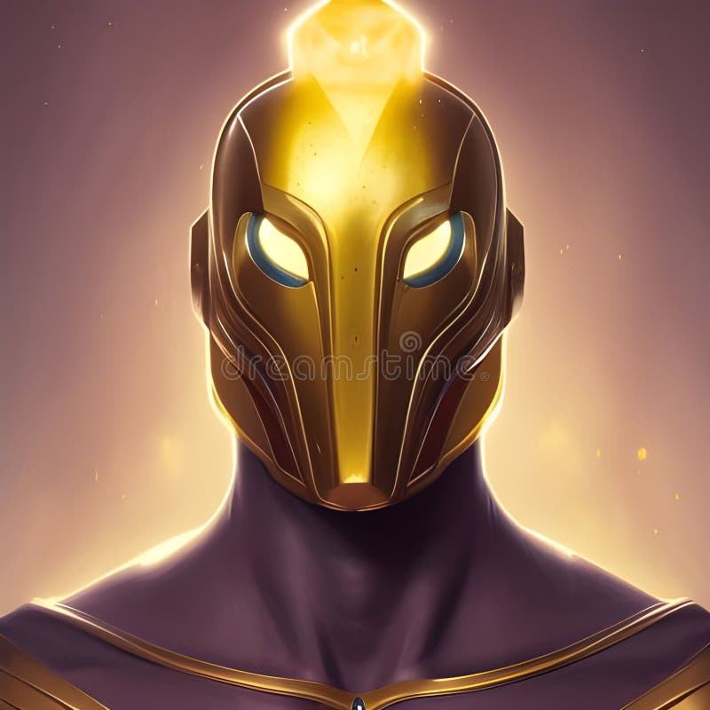 A Figure with Glowing Light on Its Forehead Stock Illustration ...