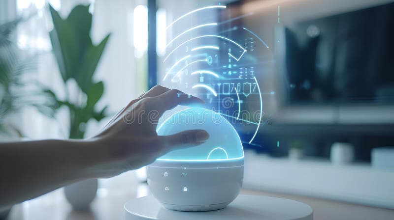 AI-generated Illustration of a Person Interacting with a Virtual ... AI-generated Illustration of a Person Interacting with a Virtual ...