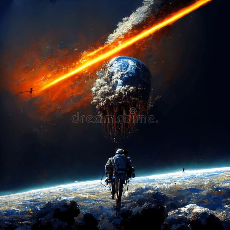 AI Generated Illustration of a Person Over the Clouds Heading To the ...