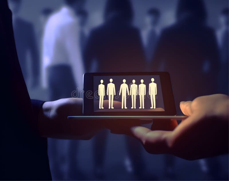 AI Generated Illustration of a Person Presenting a Tablet Displaying ...