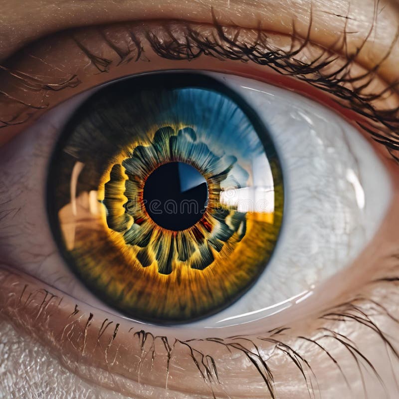 AI Generated Illustration of a Person S Eyes with the Iris Visible ...