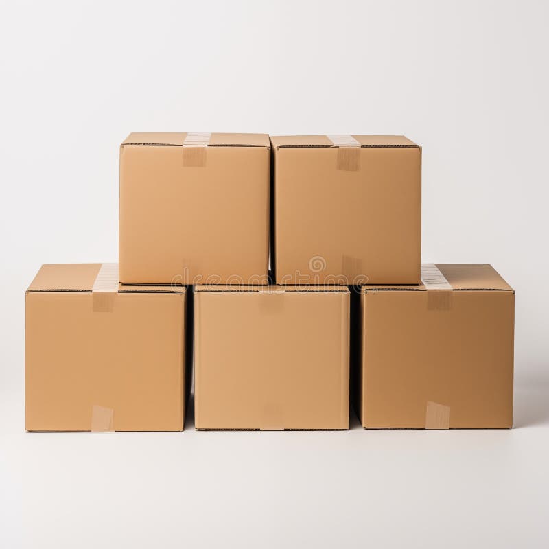 A Stack of Cardboard Boxes Sitting on Top of Each Other Stock ...