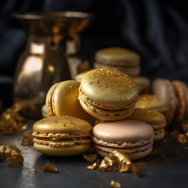 AI Generated Illustration of a Pile of Gourmet Sparkling Golden ...