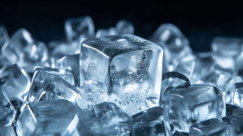 AI Generated Illustration of a Pile of Large Ice Cubes for Wallpapers ...