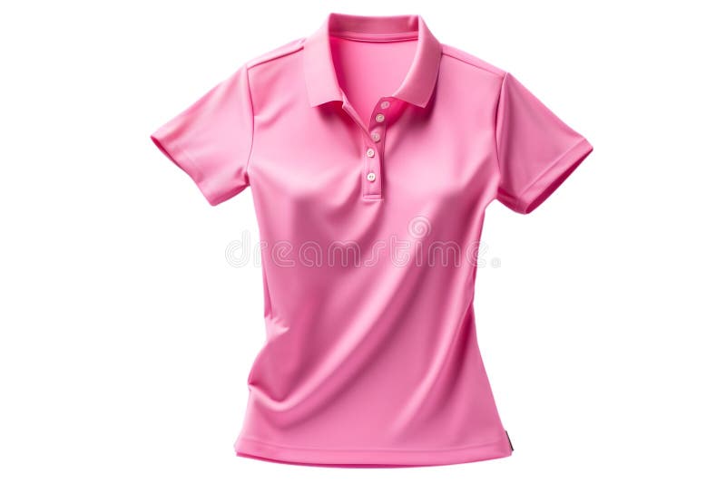 AI-generated Illustration of a Pink Polo Shirt, Featuring a Button-down ...