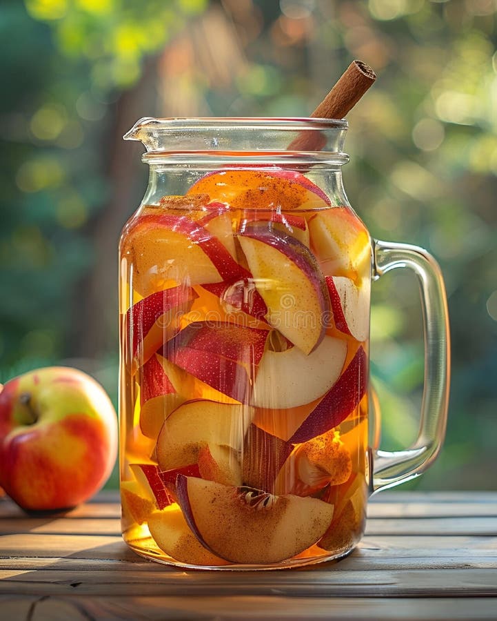 AI Generated Illustration of a Pitcher with Assorted Fruit Slices ...