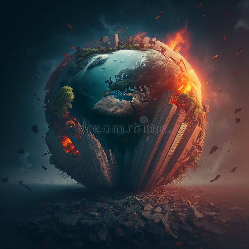 AI Generated Illustration of the Planet is in the Process of ...