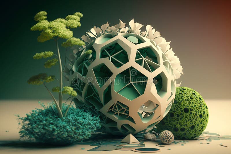 AI Generated Illustration of a Planet Representing a Sustainable and ...