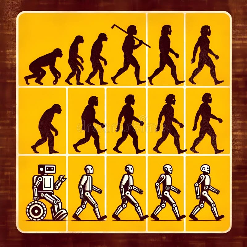 AI Generated Illustration of a Poster Depicting the Evolution of a ...
