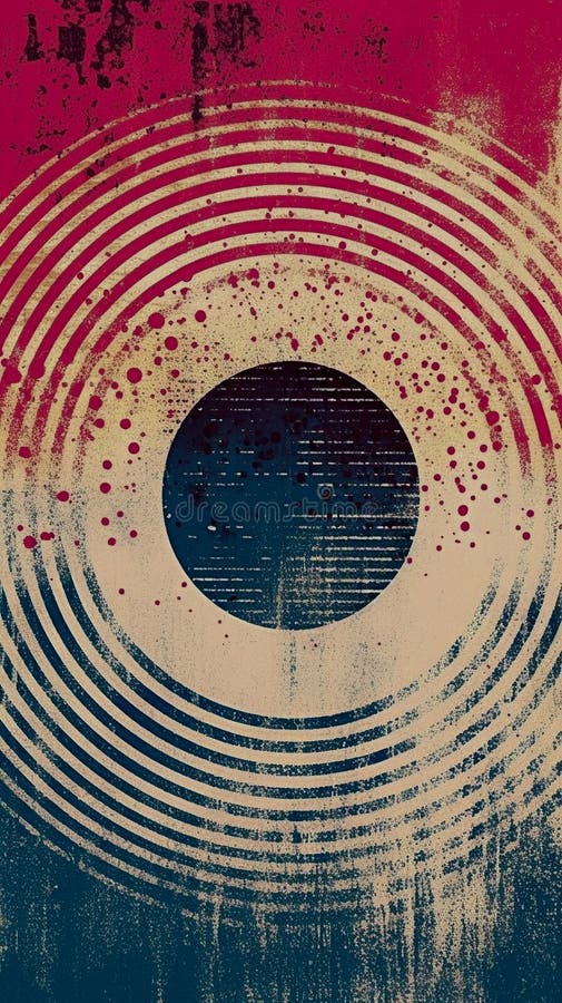 AI Generated Illustration of a Poster Featuring a Geometric Pattern of ...