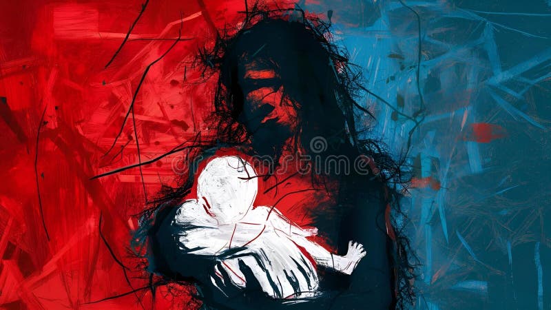 AI Generated Illustration of a Powerful Abstract Representing Emotional ...