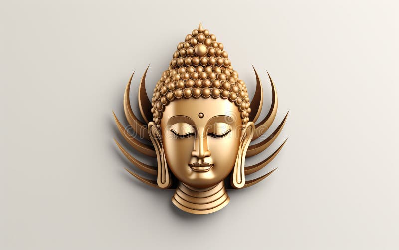 Spiritual Icon: Isolated 3D Buda Emblem Stock Illustration ...