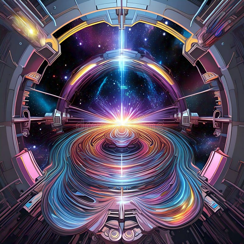 Cosmic Gateway To the Unknown Stock Illustration - Illustration of ...