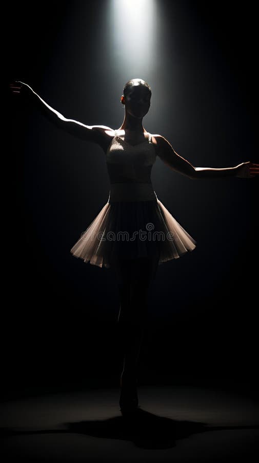 AI Generated Illustration of a Professional Ballerina Dancing in the ...