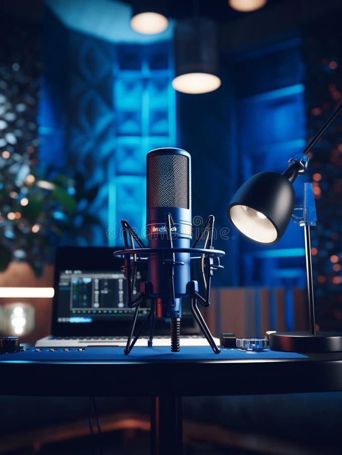 AI Generated Illustration of a Professional Recording Studio Setup with ...