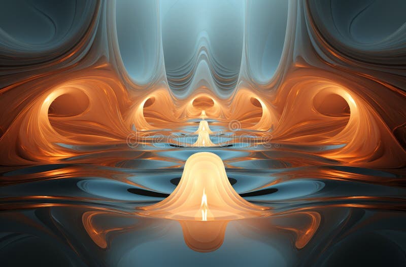 AI Generated Illustration of a Psychedelic Flowing Liquid in the Shape ...