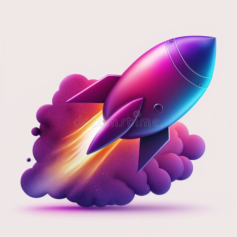 Rocket Isolated Purple Background Stock Illustrations – 1,122 Rocket ...