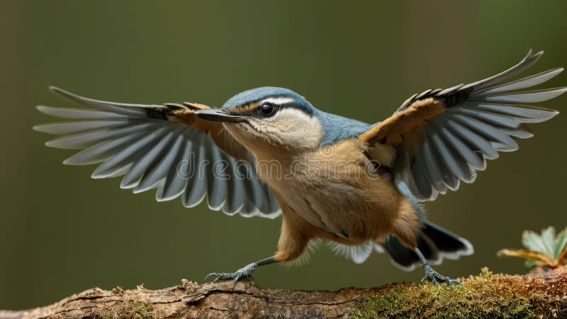 AI Generated Illustration of a Pygmy Nuthatch Proudly Displaying Its ...