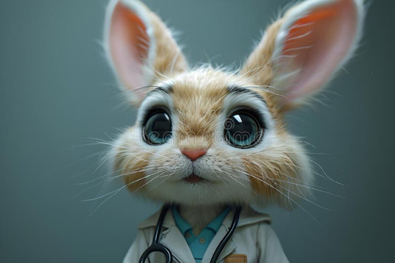AI Generated Illustration of a Rabbit in a Doctor S Outfit with a ...