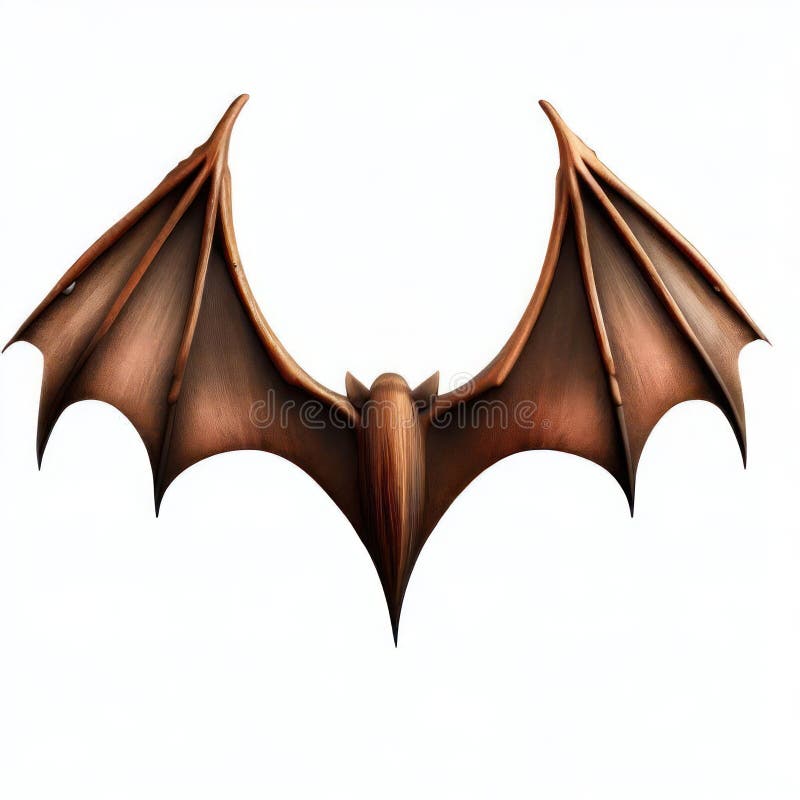 AI-generated Illustration of a Rear View of a Wooden Bat Sculpture ...
